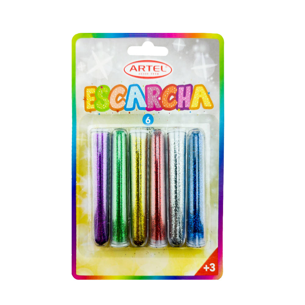 Escarcha Artel Color Surtido Tubo 6 Unid. - Librería Bulnes